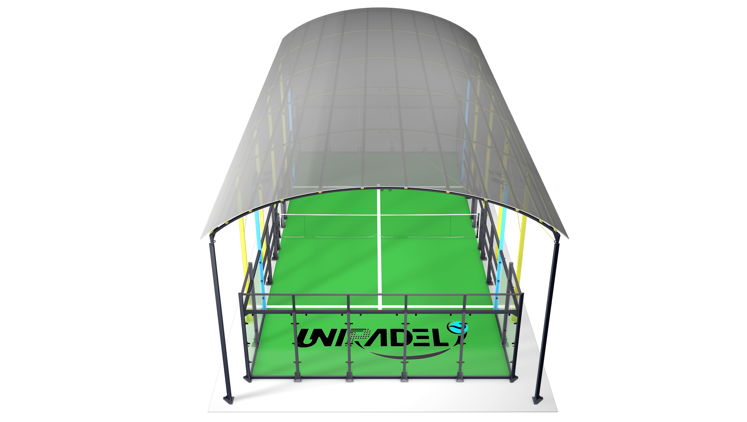 Classic Roofed Padel Tennis Court Structure - GZUNIPADEL