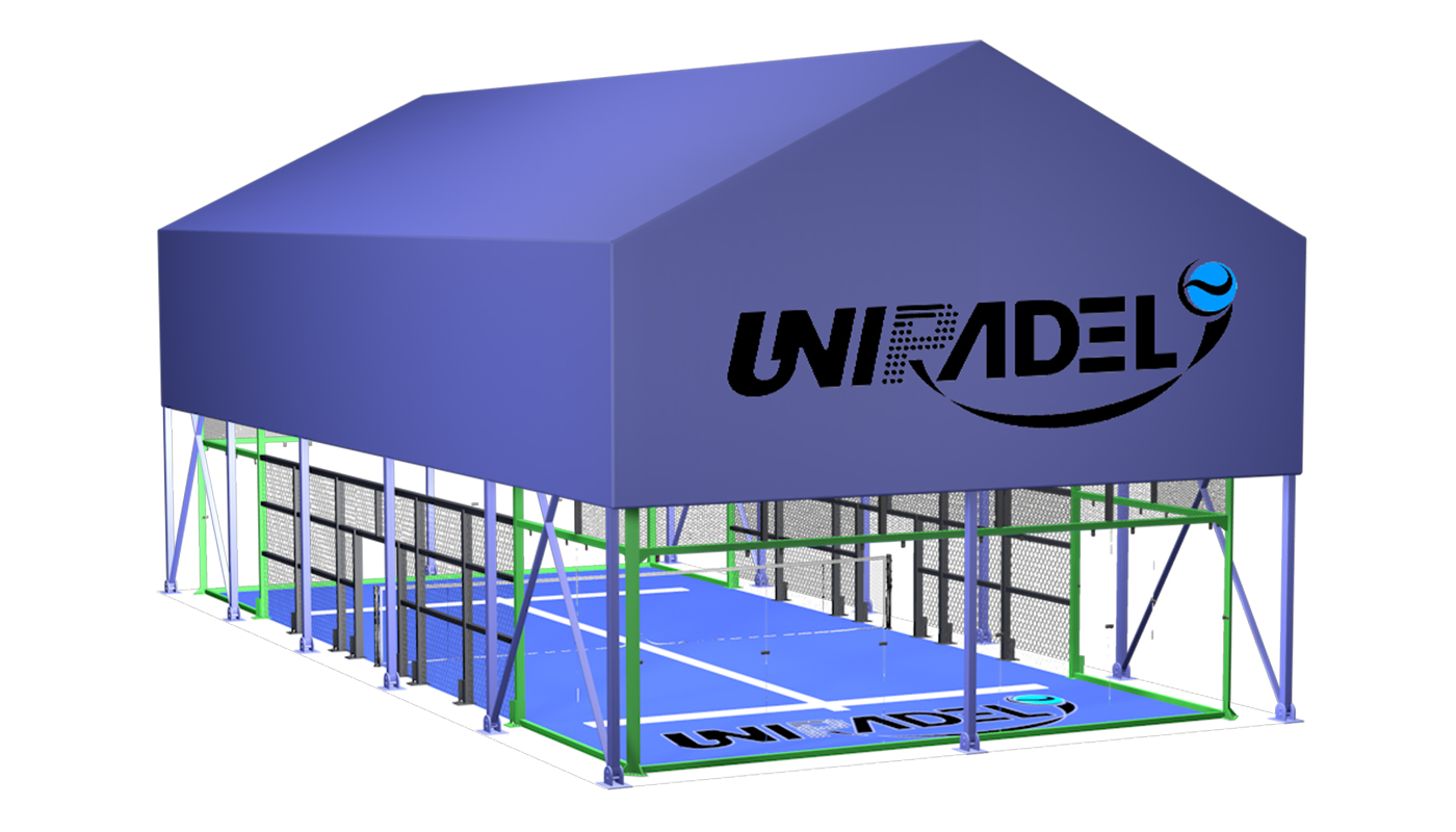Classic Roofed Padel Tennis Court Structure - GZUNIPADEL